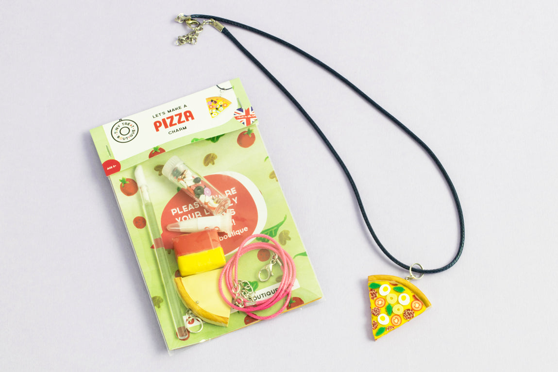 how to make a pizza necklace